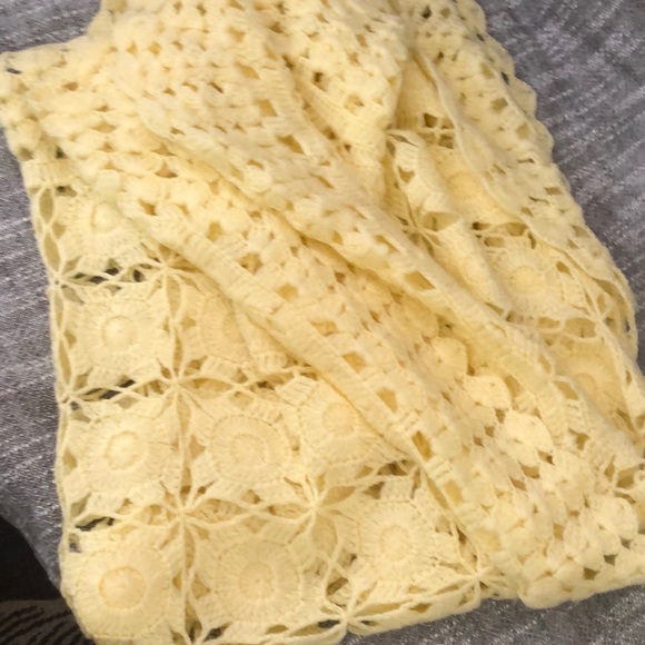 Vintage | Other | Beautiful Vintage Yellow Handmade Baby Afghan | Poshmark